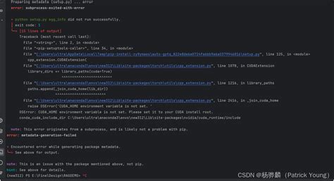 Anaconda，conda环境安装xinference，报错 Oserror‘cudahome Environment Variable