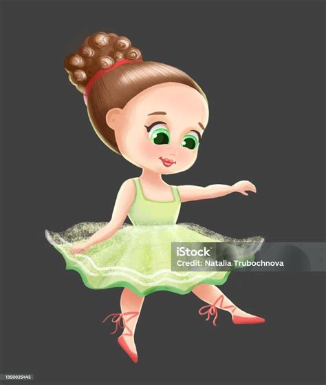 드레스와 뾰족한 신발을 입고 춤을 추는 귀여운 어린 소녀 밝은 어린이 일러스트레이션 댄서에 대한 스톡 벡터 아트 및 기타 이미지 댄서 작은 춤 Istock