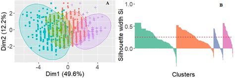 Cluster Visualization And Silhouette Plot For The Four Cluster Solution