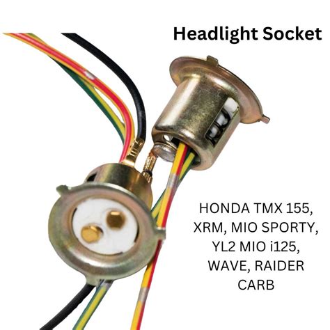 Heavy Duty Headlight Socket For Motorcycle Original Auto Wire Head