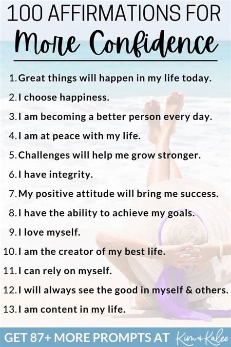 Positive Affirmations For Self Esteem Benefits Of Affirmations