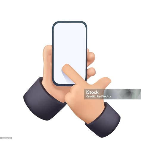 스마트폰 모형 3d 벡터를 들고 빈 화면 휴대폰 모형 벡터 삽화로 렌더링합니다 3d 전화 13에 대한 스톡 벡터 아트 및 기타 이미지 Istock
