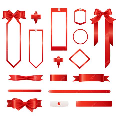 빨간색 빈 리본 라벨 배지 및 태그 세트 프로모션 라벨 물가 배너 Png 일러스트 및 이미지 에 대한 무료 다운로드 Pngtree