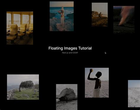 how to make a floating image gallery using nextjs and gsap