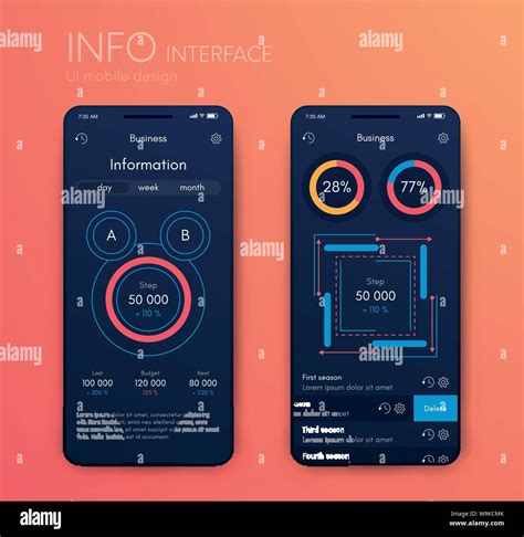 Mobile Application Interface Ui Design Stock Vector Stock Vector