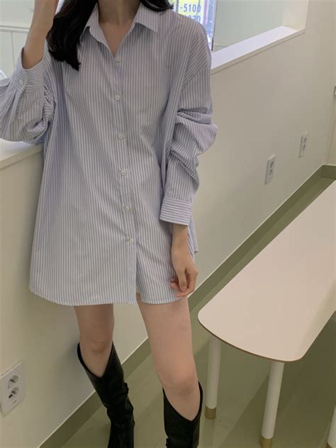 로뉴아 피터 스프라이트 셔츠 원피스 2color 롱 카라 코튼 데일리 긴팔 구김 없는 남방 위시버킷