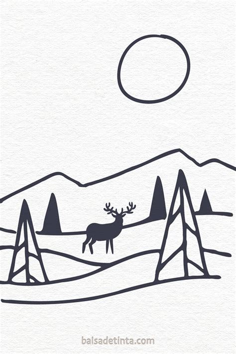 15 Ideas De Paisajes Sencillos De Dibujar Balsa De Tinta