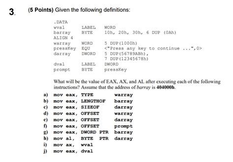 Solved 5 Points Assume An Al 32 Bit Architecture Show The