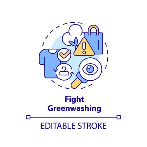 2d Editable Multicolor Icon Fight Greenwashing Concept Simple Isolated