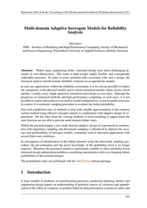 Pdf Multi Domain Adaptive Surrogate Models For Reliability Analysis