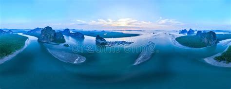 Aerial View Of Panyee Island In Phang Nga Thailandhigh Angle View