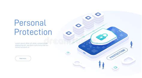 Mobile Data Security Concept Smartphone With Fingerprint Scanner Internet Security Stock