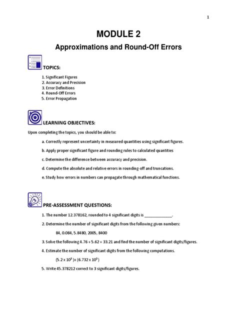 Approximations And Round Off Errors Topics Download Free Pdf