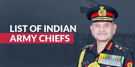 List Of Indian Army Chief All Indian Army Chief Since 1947