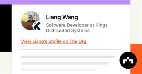 Liang Wang Software Developer At Kings Distributed Systems The Org