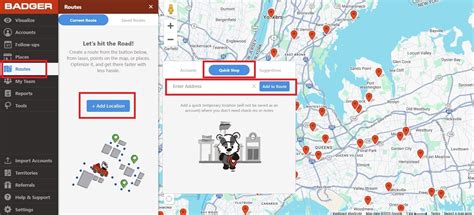 how to create a route add an account to your route web app badger