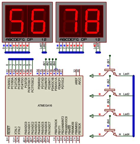 Atmega16 Đếm Từ 0 9999 Hiển Thị Led 7 Thanh Codevision