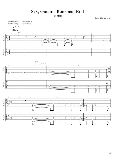 Sex Guitars Rock N Roll Le Mans Tab Jagpanzer68