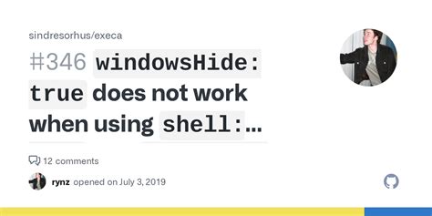 `windowshide True` Does Not Work When Using `shell True` And `detached True` · Issue 346
