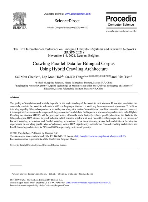 Pdf Crawling Parallel Data For Bilingual Corpus Using Hybrid Crawling Architecture