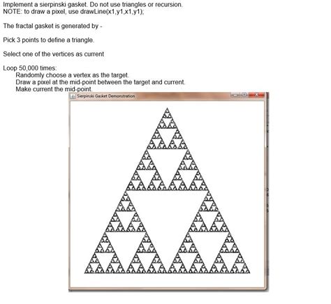 Implement A Sierpinski Gasket Do Not Use Triangles