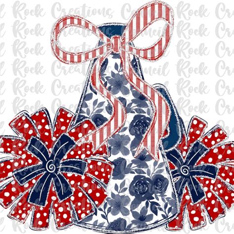 Navy Cheer Dtf Etsy