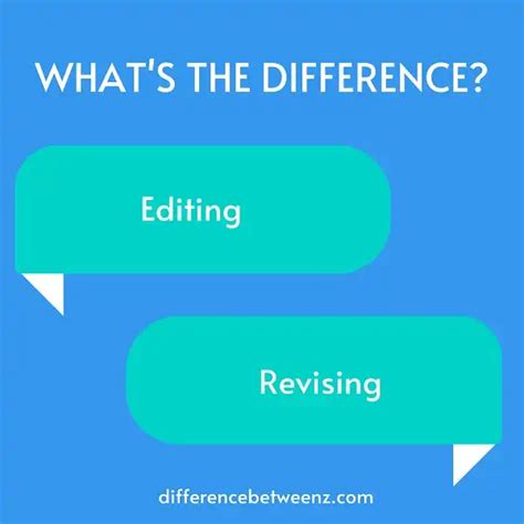 Difference Between Editing And Revising Difference Betweenz