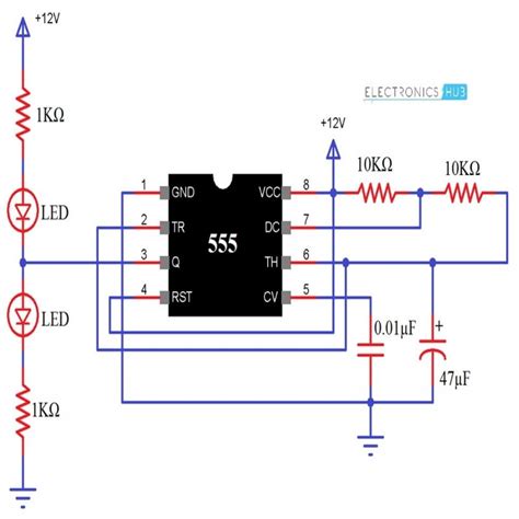 555 Timer Internal Schematic