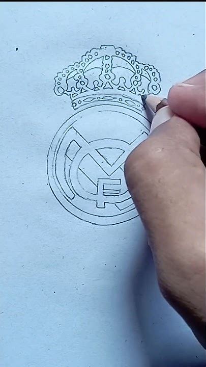 How To Draw Real Madrid Logo Drawing Very Easydrawing Shorts Youtube