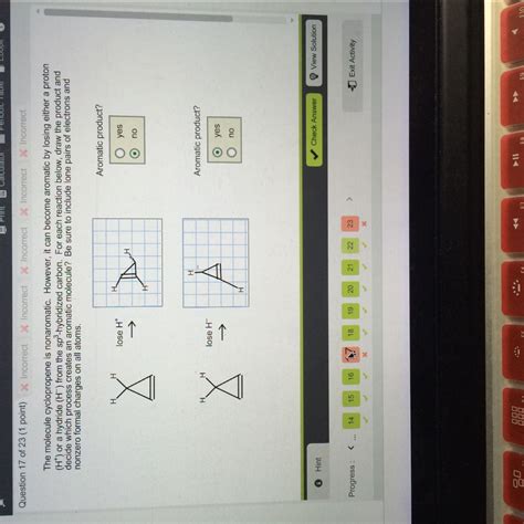 Solved The Molecule Cyclopropene Is Nonaromatic However It