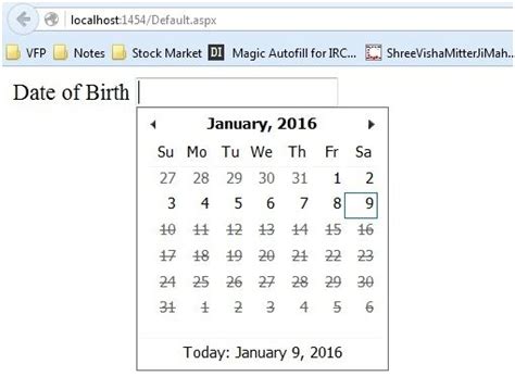 Use Ajax Control Toolkit Calendar Extender With Aspnet