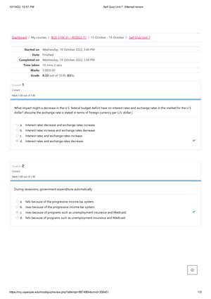 UNIT Self Quiz Question Correct Mark Out Of Flag Question Question Text Tyrovia