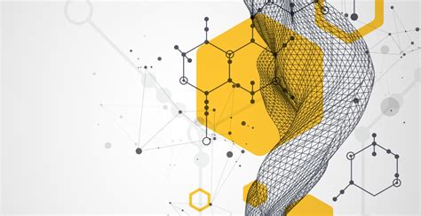 Scientific And Technological Background Wireframe Vector Image