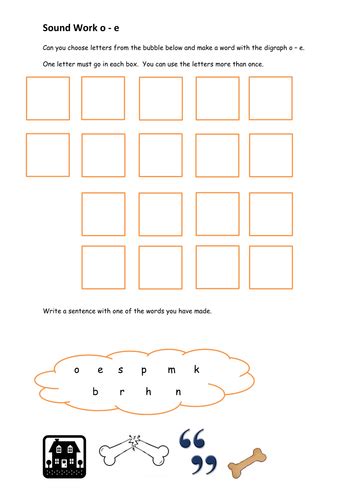 Long Vowel O E Split Digraph By Scaramouche06 Uk Teaching Resources