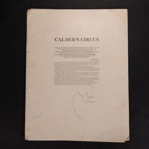 Alexander Calder Circus Portfolio By Joan Miro 1964