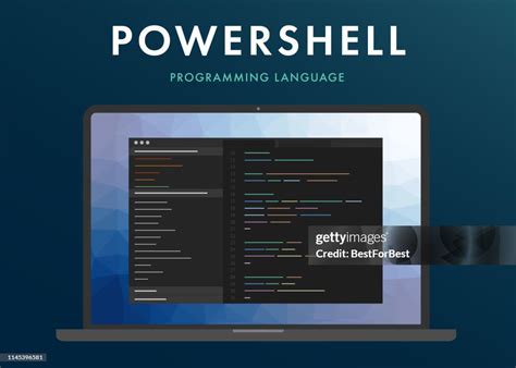 powershell programming language high res vector graphic getty images