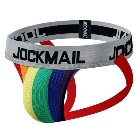 Men Underwear Brief Underpants Rainbow Stripes Mens Jockstrap Slip Men