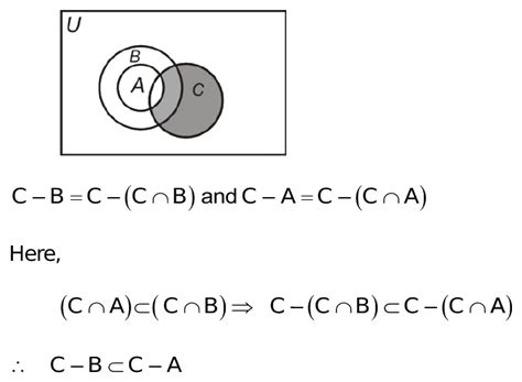 Using The Property Of Sets Prove That C B Is A Subset Of C A If A Is A Subset Of B