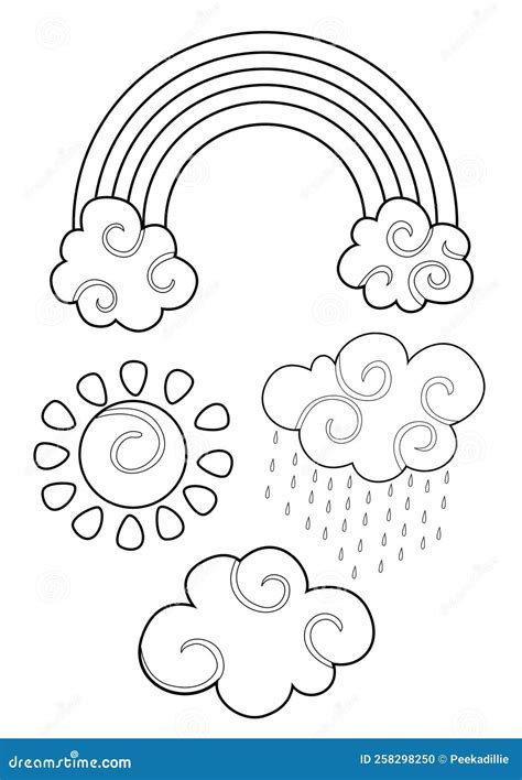 Rainbow Cloud Coloring Sheet [2025]