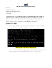 DAD 220 6 1 Project One HILE Docx DAD 220 Database Documentation Template Shea Hile DAD 220 6