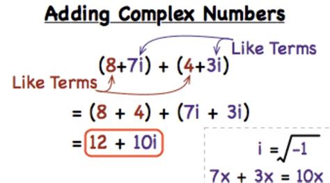 Adding Complex Numbers Addition And Subtraction