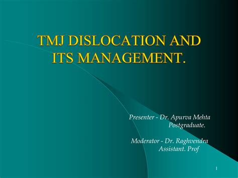 Tmj Dislocation And Its Management Pptx