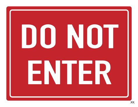 Do Not Enter Sign Printable