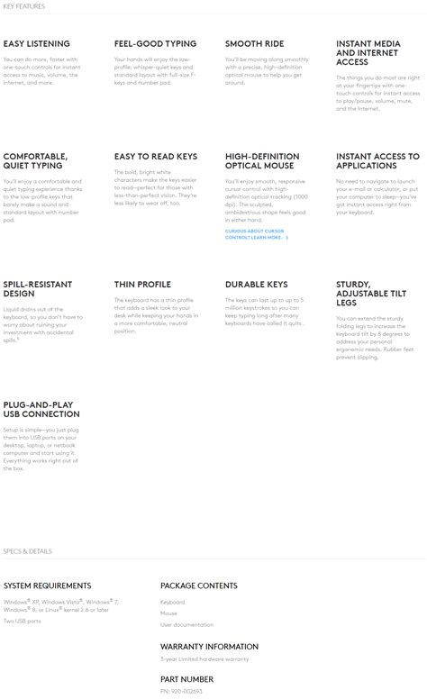 Logitech Mk200 Media Desktop Wired Keyboard Mouse Combo 920 002693 Nb Plaza