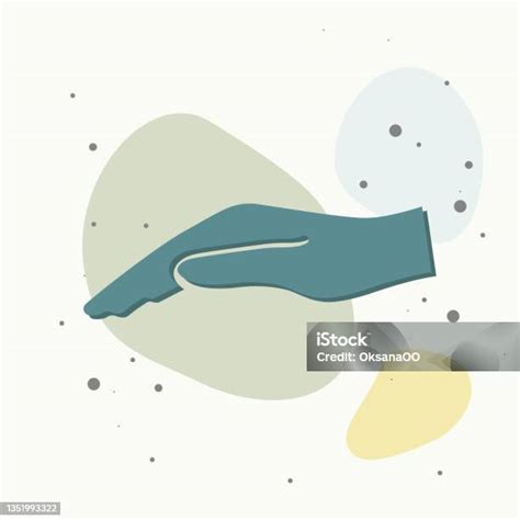 벡터 손 아이콘입니다 여러 가지 빛깔의 배경에 플랫 핸드 디자인 0명에 대한 스톡 벡터 아트 및 기타 이미지 0명 개념 Istock