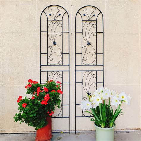 Jiafan 2 Pack Metal Garden Trellis 867 X 197 Rustproof Trellis For
