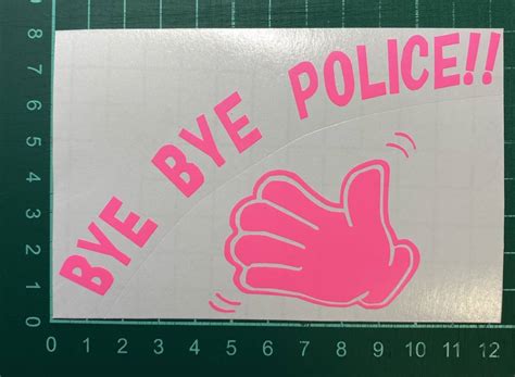 Yahoo オークション Bye Bye Police 白 バイバイポリス ステッカー C
