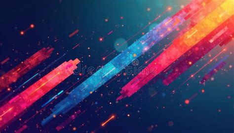 Abstract Geometric Shapes Vibrant Colors Dynamic Lines Sharp Angles Sports Gradient Stock