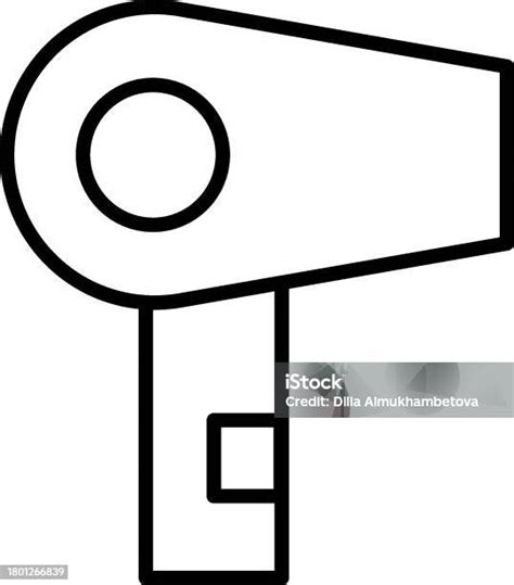 헤어 염색기 미니멀리즘 외곽선 벡터 기호입니다 웹 사이트 앱 디자인 배너 및 기타 목적을위한 벡터 일러스트 레이 션 날씬한에 대한 스톡 벡터 아트 및 기타 이미지 Istock