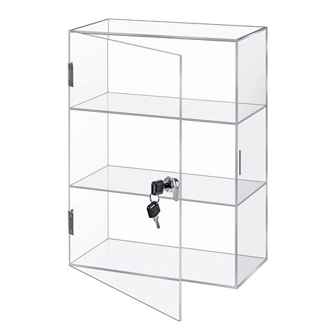 Barydat Acrylic Display Case With Lock Key Countertop Display Case